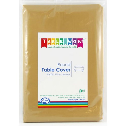 Table Cover Round Gold - PartyWerks