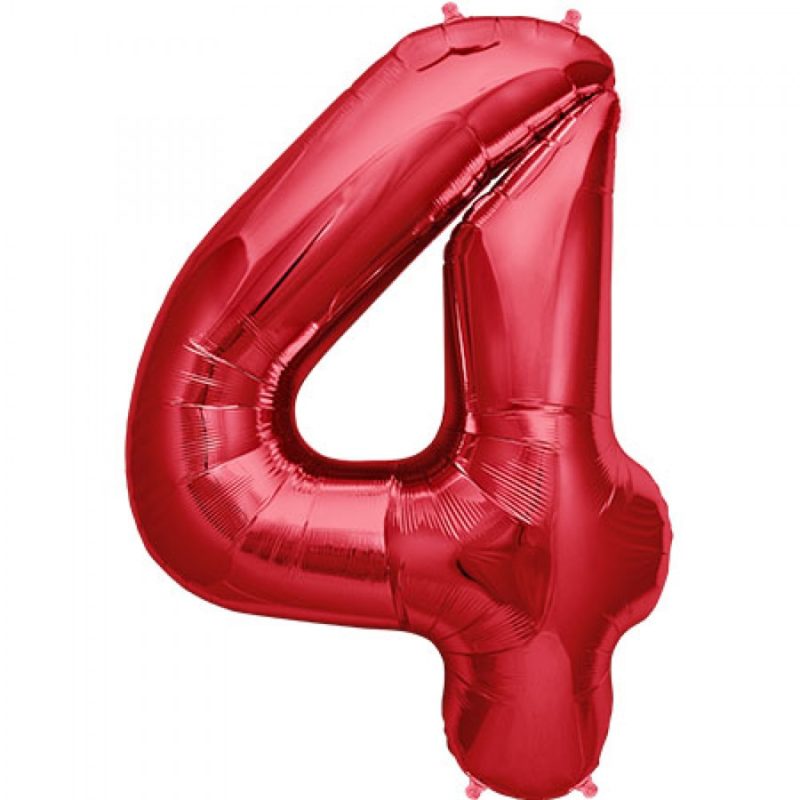 #4 Jumbo Foil Number Balloon - Party Werks Geelong