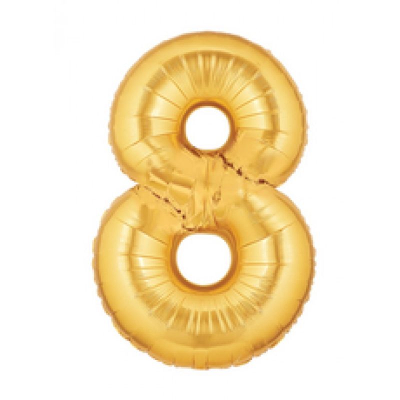 #8 Jumbo Foil Number Balloon - Party Werks Geelong